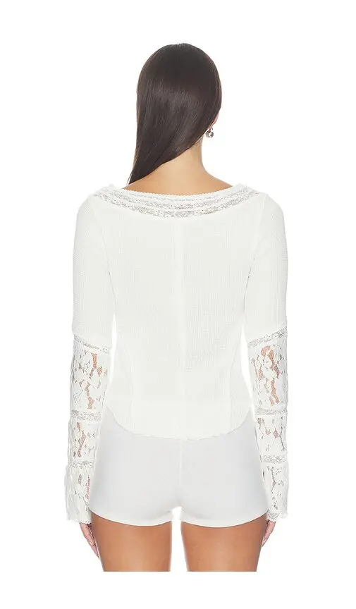 Free People Amber Lace Cuff Top In . Also