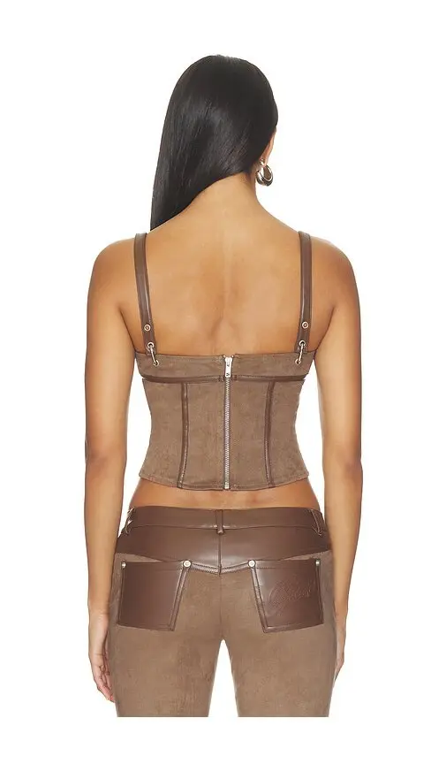 I.AM.GIA Viviane Suede Corset Top In . Also