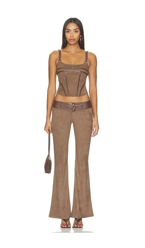 I.AM.GIA Viviane Suede Corset Top In . Also