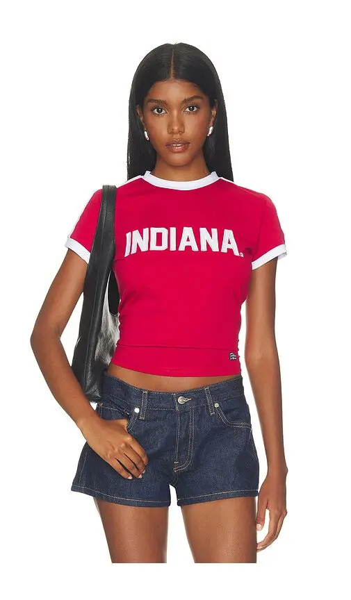 HYPE AND VICE Indiana Goalie Baby Tee In . Also - Red