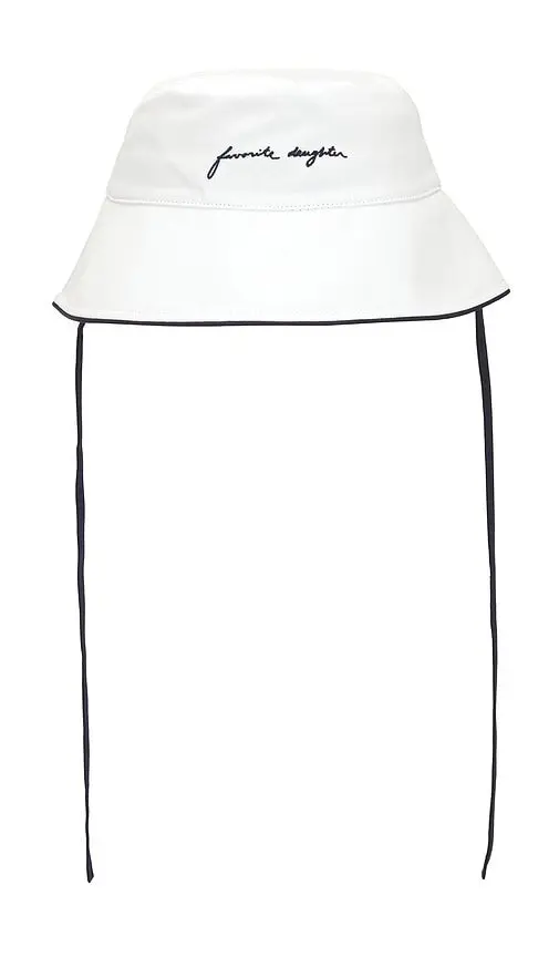 FAVORITE DAUGHTER The Color Block Canvas Bucket Hat - Ivory