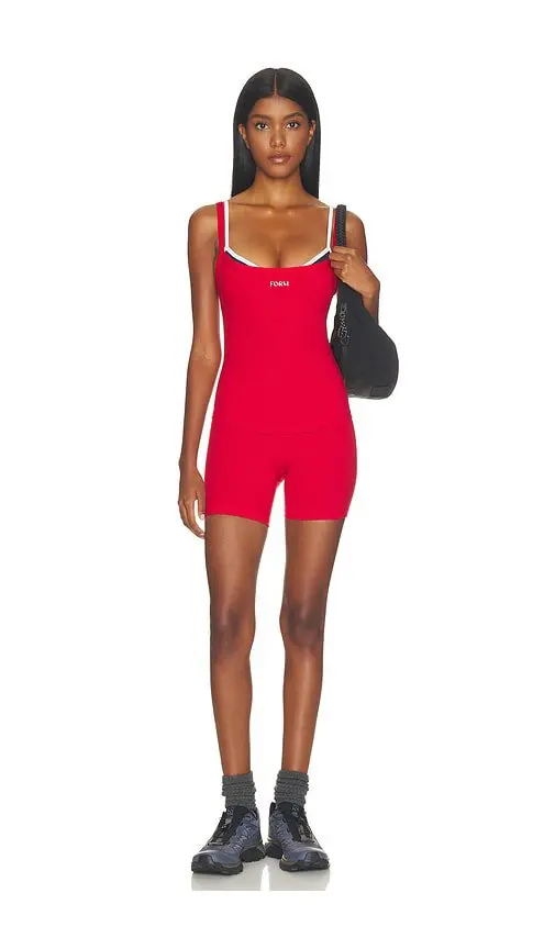 FORM Layered Cami Top In Cherry, Navy, & White In . Also