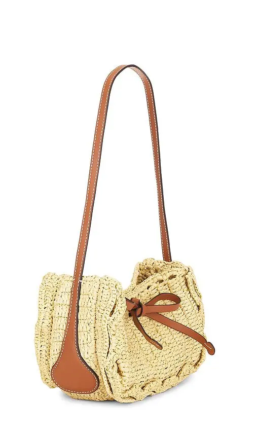 Ulla Johnson Marina Raffia Scallop Pouchette Bag - Neutral