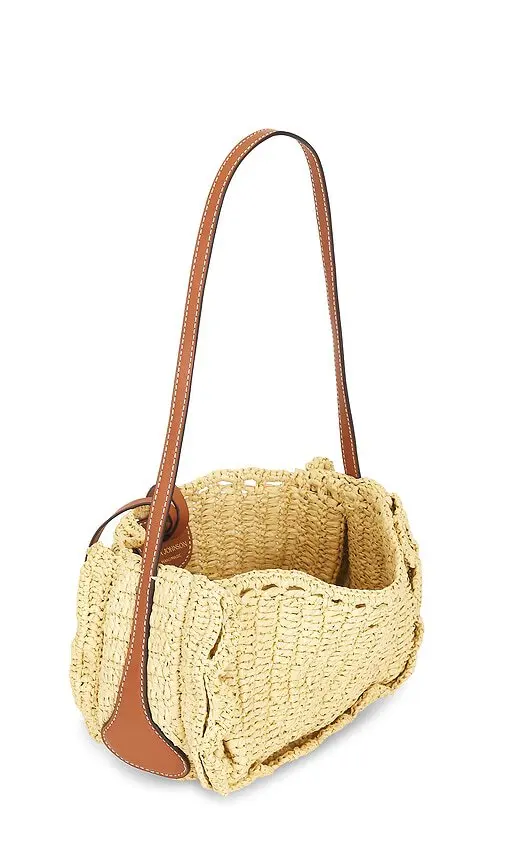 Ulla Johnson Marina Raffia Scallop Pouchette Bag - Neutral
