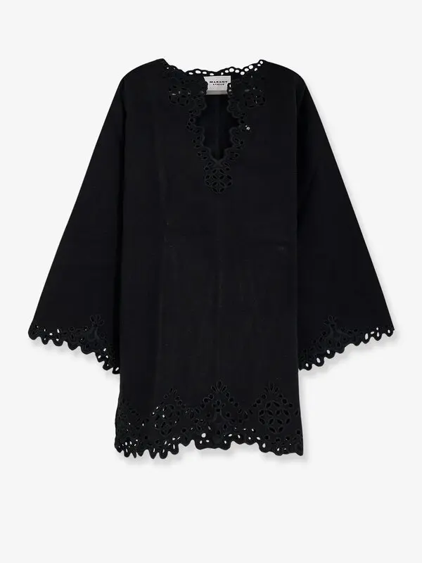 MARANT ETOILE Sherazade Short Cotton Dress - Black