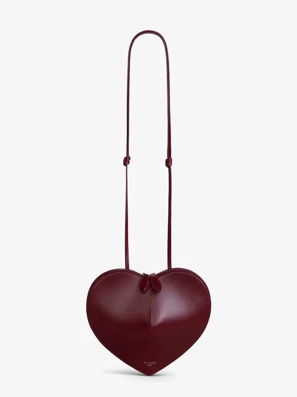 Alaïa Le Coeur Leather Crossbody Bag - Red