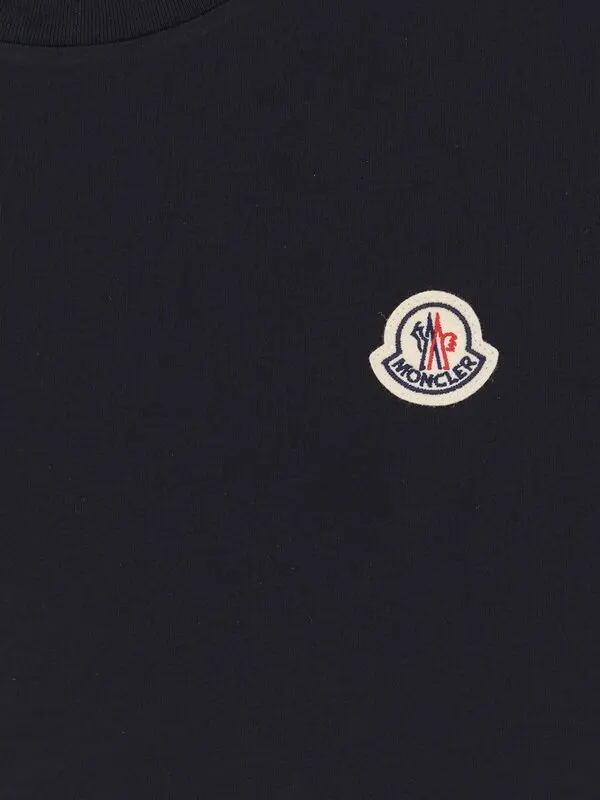 Moncler Cotton T-shirt With Front Logo Patch