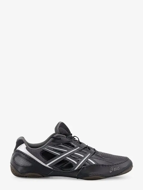 Asics Hypersync Mesh And Leather Sneakers With Embroidered Logo - Black