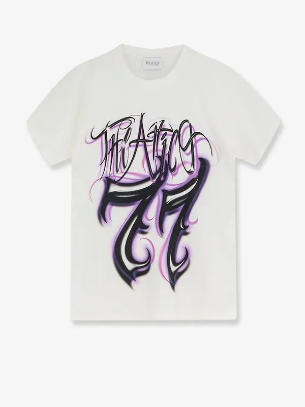 Attico Printed Logo Cotton T-shirt