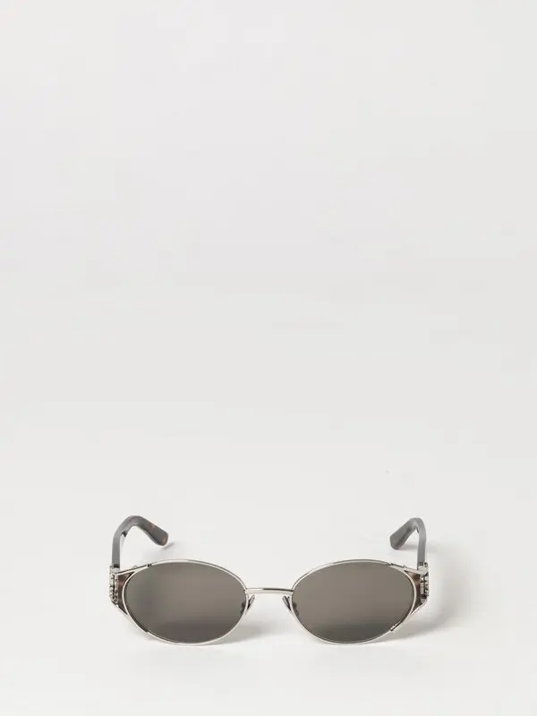 Saint Laurent Oval Tortoiseshell Acetate Sunglasses With Monogram