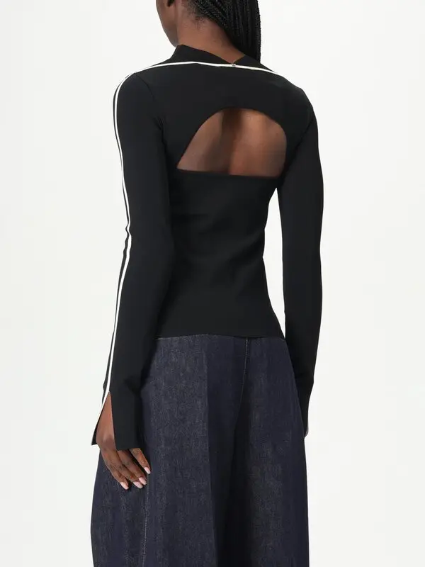 Sportmax Fitted High Neck Jumper With Contrast Stitching