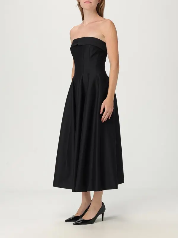 Alberta Ferretti Strapless Midi Dress