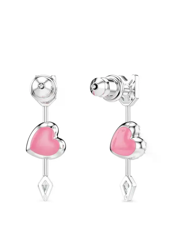 SWAROVSKI Idyllia Crystal Heart-motif Earrings - Silver
