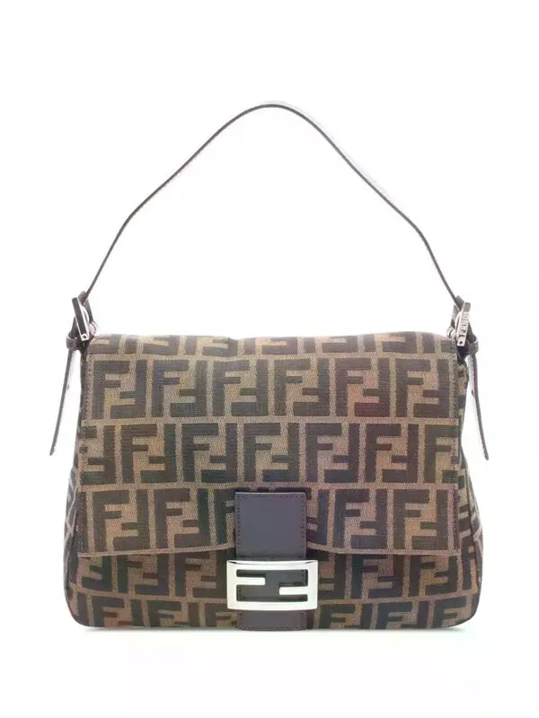 Fendi 2000-2015 Zucca Canvas Mamma Forever Shoulder Bag