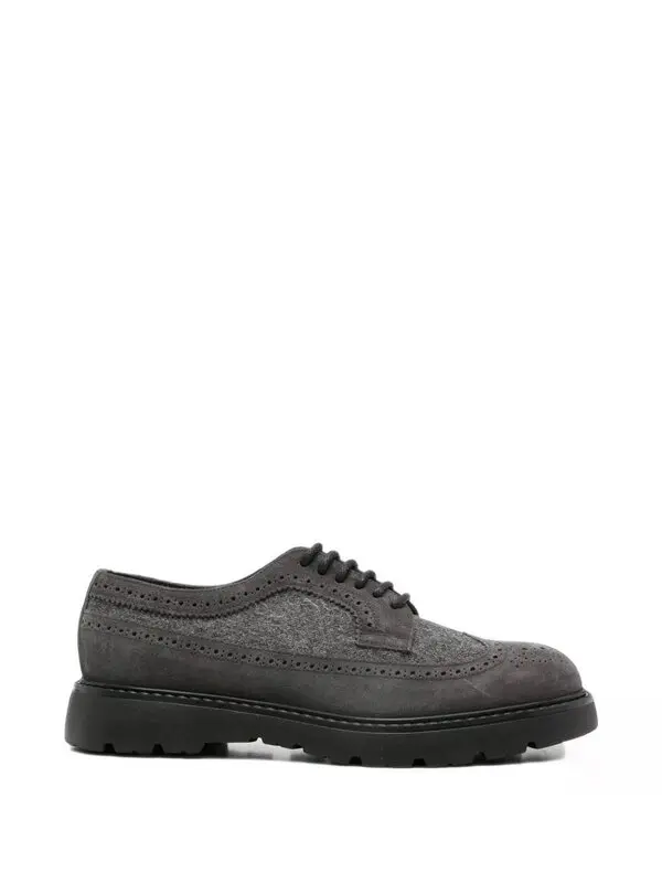 DOUCAL'S Brogue-detail Panelled Derby Shoes