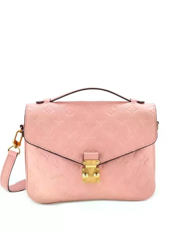 LOUIS VUITTON Pochette Metis Monogram Empreinte Leather Cross Body Bag - Pink