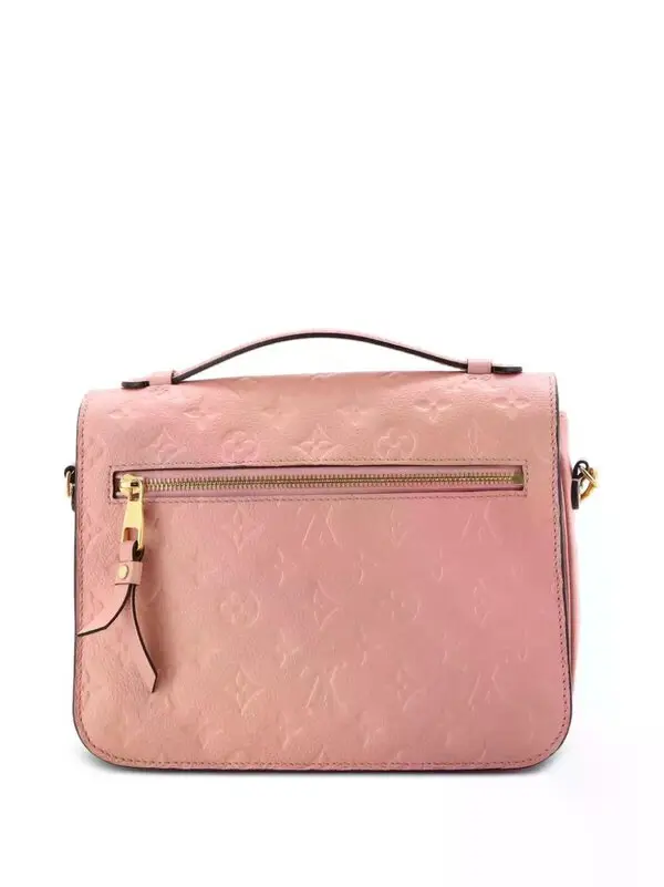 LOUIS VUITTON Pochette Metis Monogram Empreinte Leather Cross Body Bag - Pink