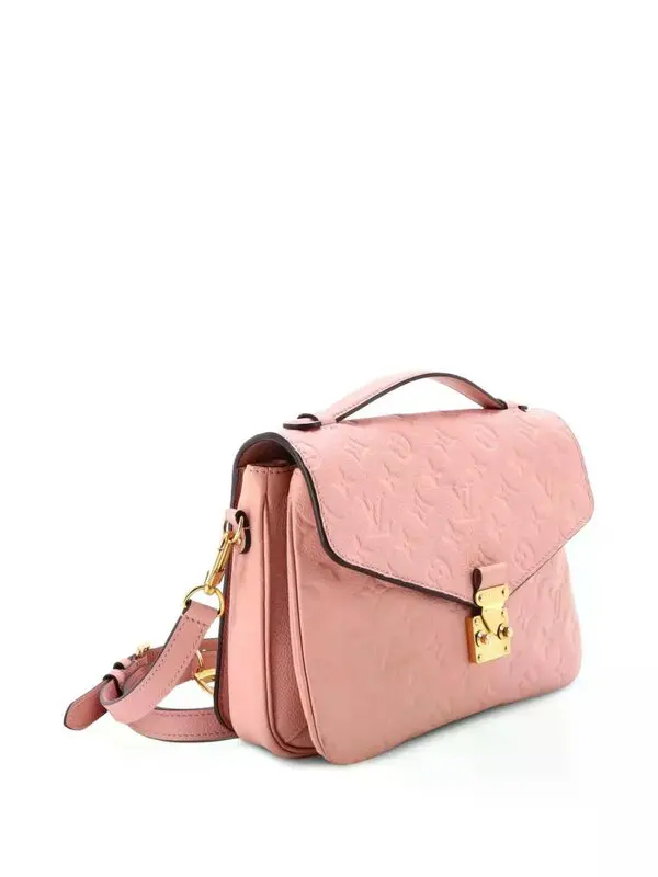 LOUIS VUITTON Pochette Metis Monogram Empreinte Leather Cross Body Bag - Pink