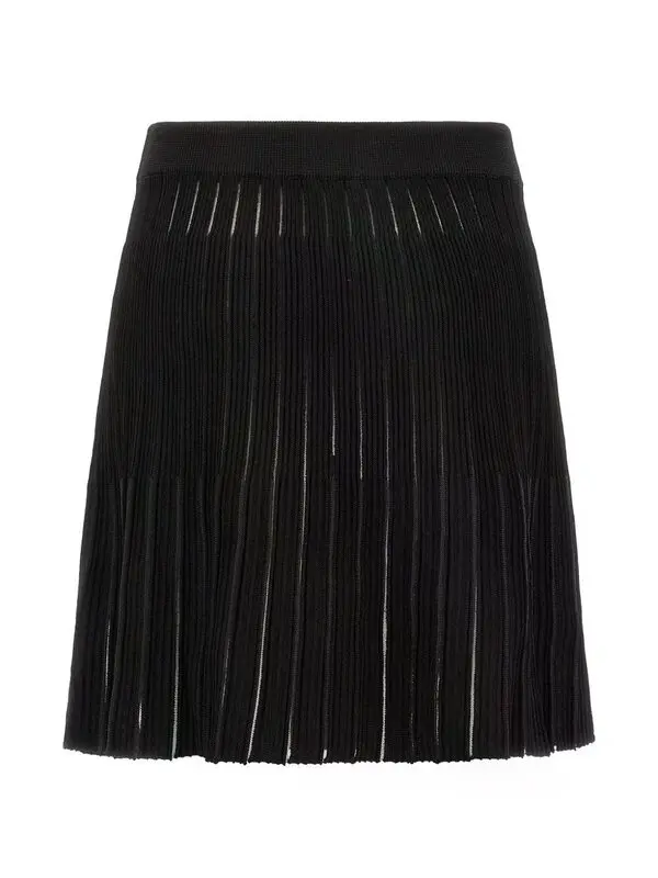 Balmain Pleated Mini Skirt - Black
