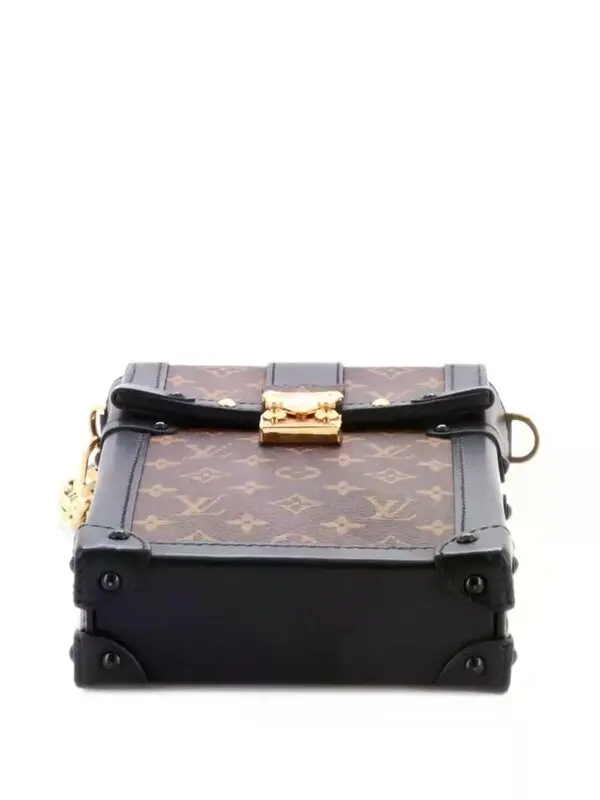 LOUIS VUITTON Vertical Trunk Pochette Monogram Canvas Crossbody Bag