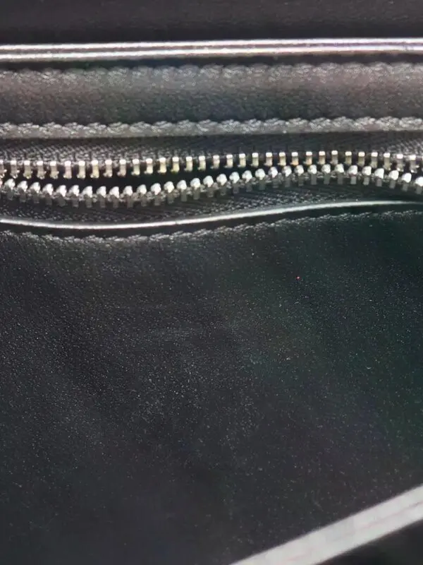 Celine 2000-2026 Teen Shiny Calfskin Triomphe Crossbody Bag - Black