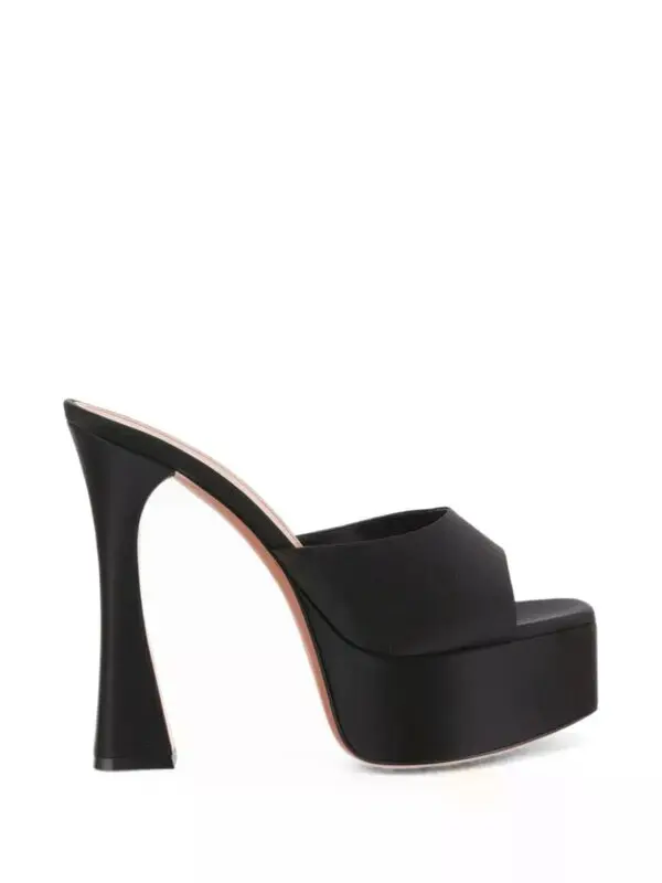 Amina Muaddi Dalida Plateau Slipper 140 Satin