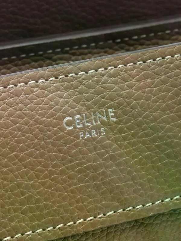 Celine Micro Leather Luggage Tote Bag - Brown