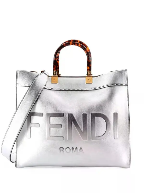 Fendi Sunshine Shopper Leather Medium Tote Bag