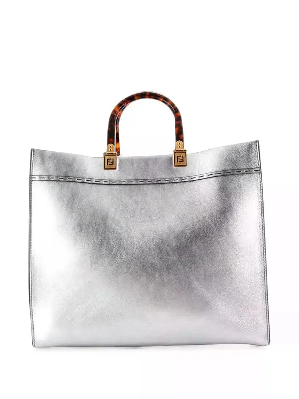 Fendi Sunshine Shopper Leather Medium Tote Bag