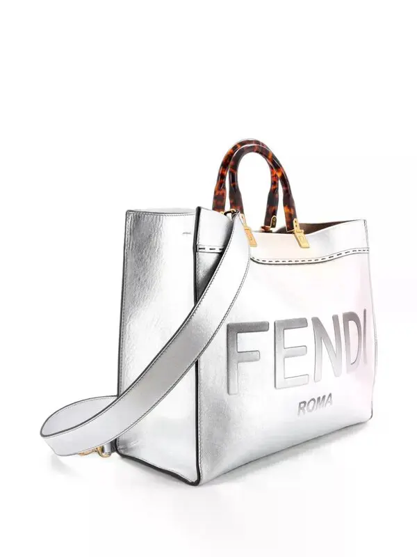 Fendi Sunshine Shopper Leather Medium Tote Bag