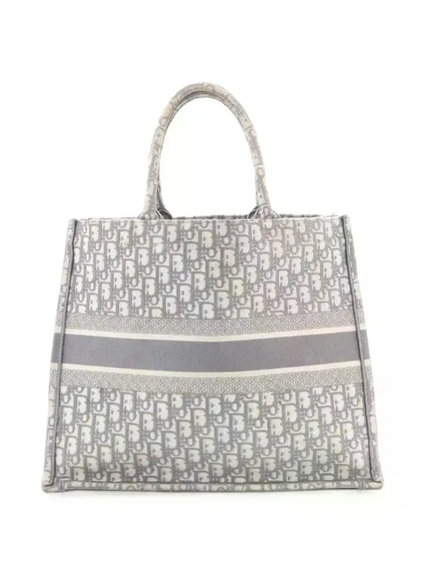 Dior Book Oblique Canvas Large Tote Bag
