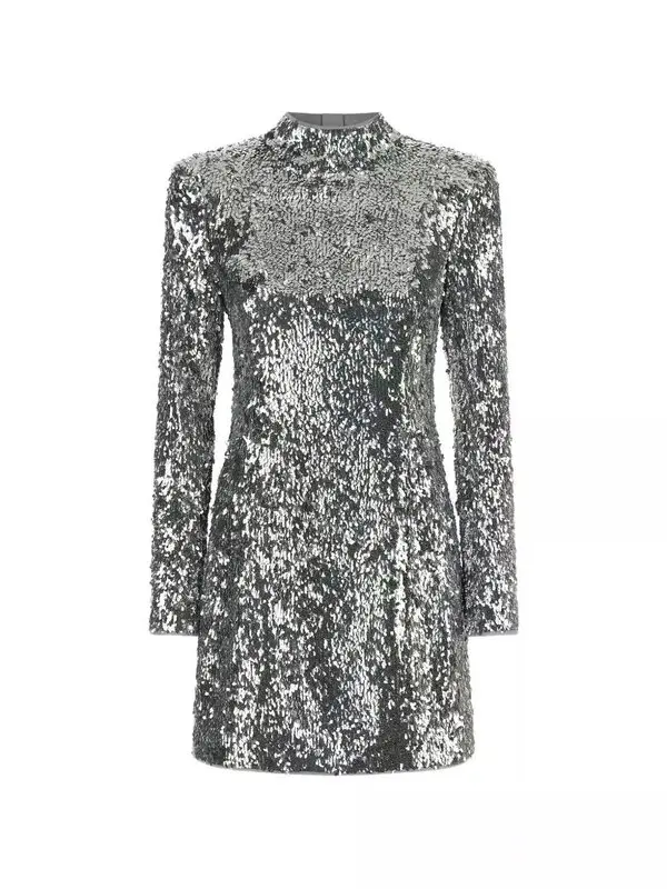 Balmain Sequin-embellished Structured-shoulder Mini Dress