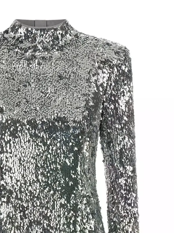 Balmain Sequin-embellished Structured-shoulder Mini Dress