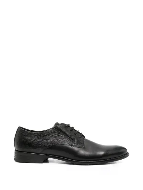 BUGATTI Textured-panel Leather Derby Shoes