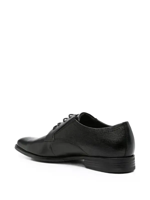 BUGATTI Textured-panel Leather Derby Shoes