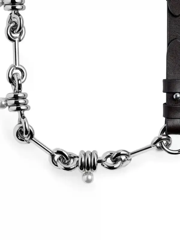 Simone Rocha Bridle Stacked-link Pearl Wallet Chain