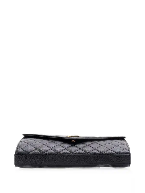 Saint Laurent Classic Monogram Chain Wallet Mixed Matelasse Leather Medium Cross Body Bag