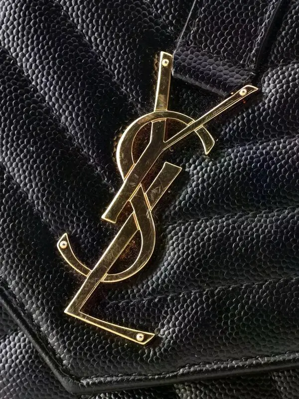 Saint Laurent Classic Monogram Chain Wallet Mixed Matelasse Leather Medium Cross Body Bag
