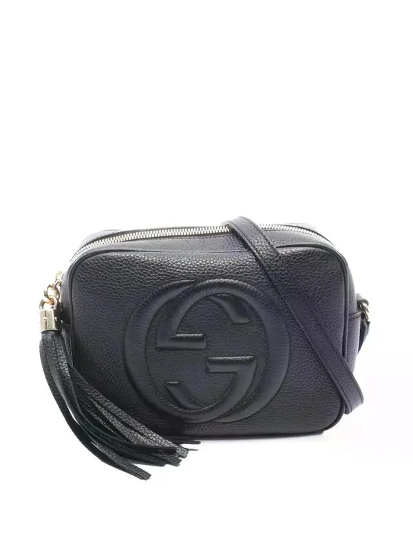 Gucci 2000-2015 Calfskin Soho Disco Crossbody Bag - Black