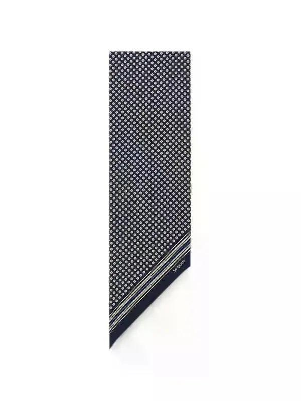 Saint Laurent Lavallière Scarf In Silk Twill