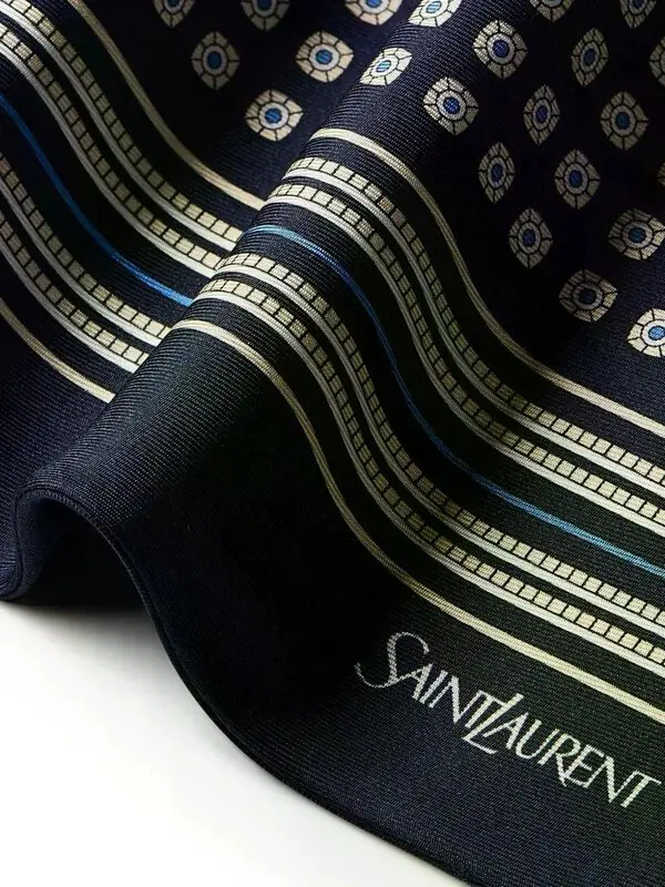Saint Laurent Lavallière Scarf In Silk Twill