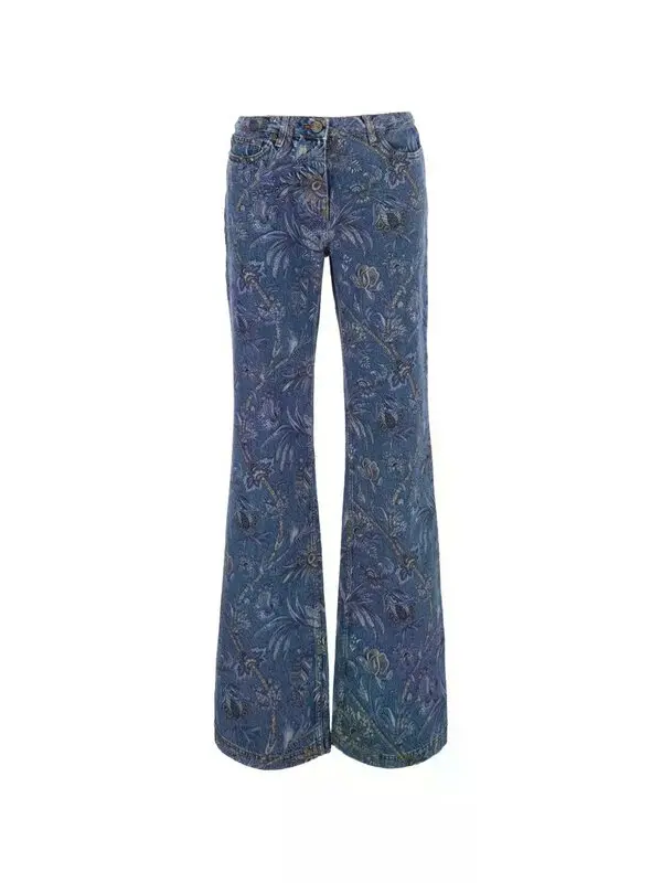 Etro Floral-print Jeans - Blue