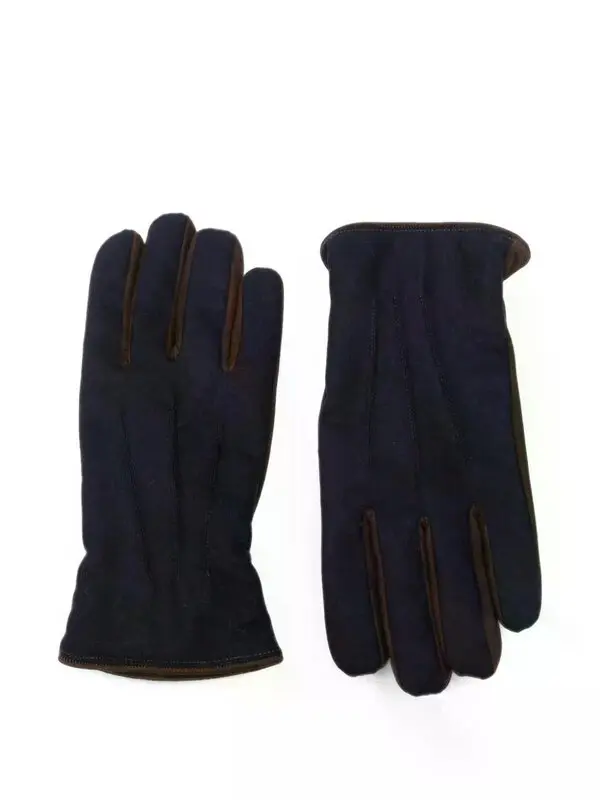 GRAN SASSO Panelled Topstitched Gloves