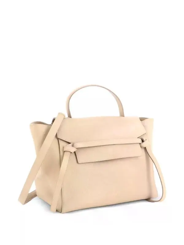 Celine Belt Bag Textured Leather Mini Shoulder Bag - Neutrals