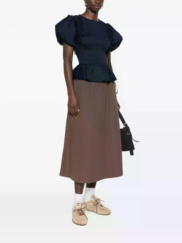 DAMSON MADDER Caspia Drawstring Midi Skirt