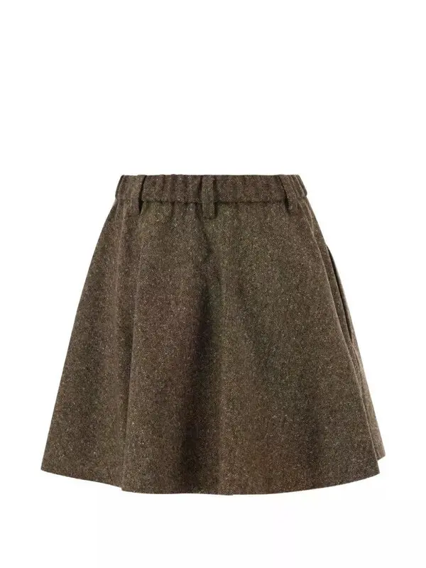 Brunello Cucinelli Textured Flared Mini Skirt
