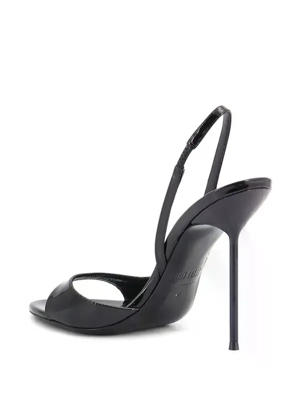 Paris Texas Patent Leather Stiletto Sandals - Black