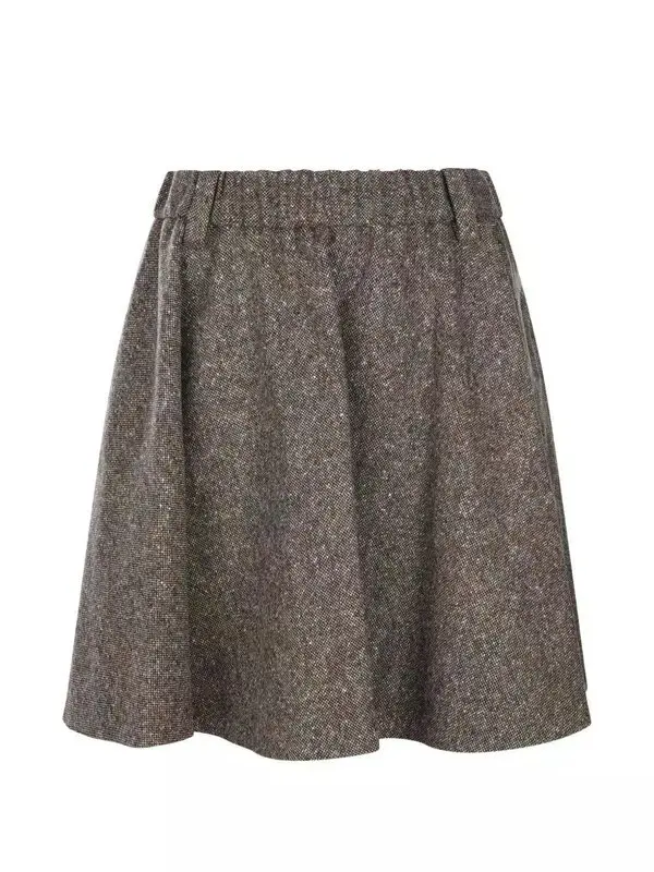 Brunello Cucinelli Marl-effect A-line Skirt