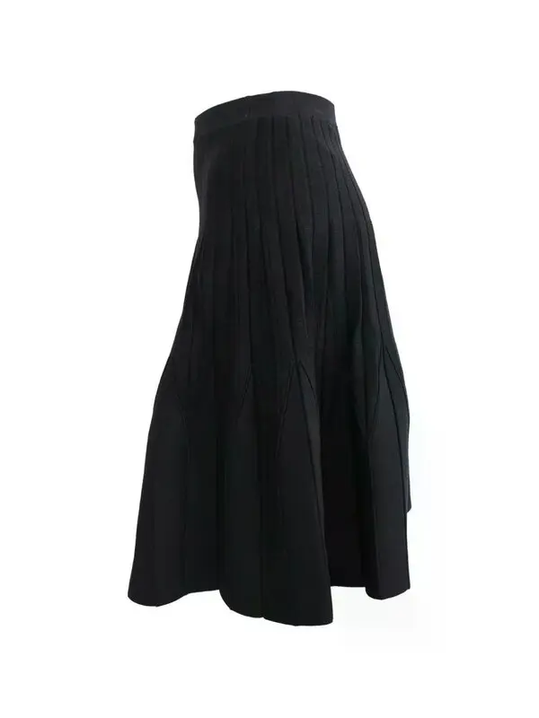 Sandro Ribbed-knit Flared Skirt