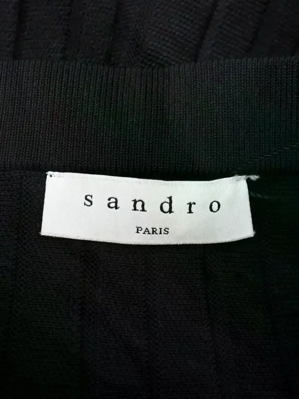 Sandro Ribbed-knit Flared Skirt